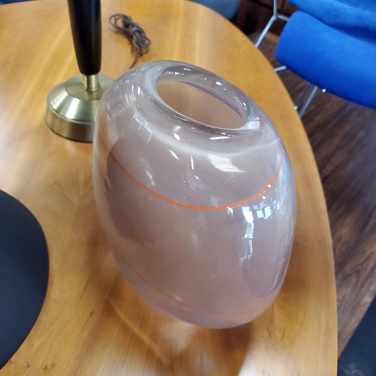 1980s Henry Dean Mid-Century Modern Mouthblown Decorative Glass Vessel ...