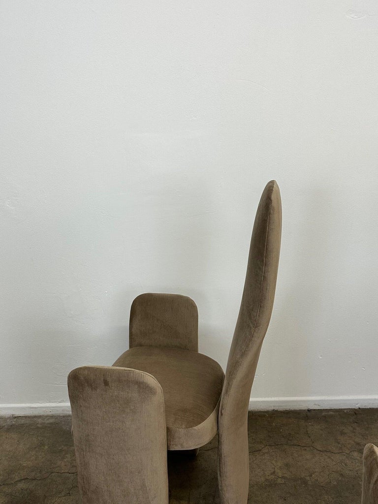 1980s High Back Dining Chair, Set of 4 For Sale at 1stDibs