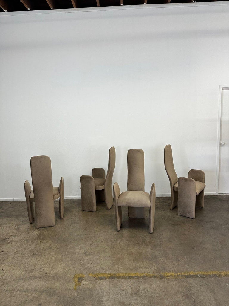 1980s High Back Dining Chair, Set of 4 For Sale at 1stDibs