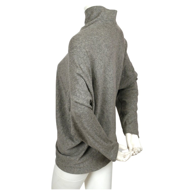 1980's ISSEY MIYAKE grey draped sweater top For Sale at 1stDibs