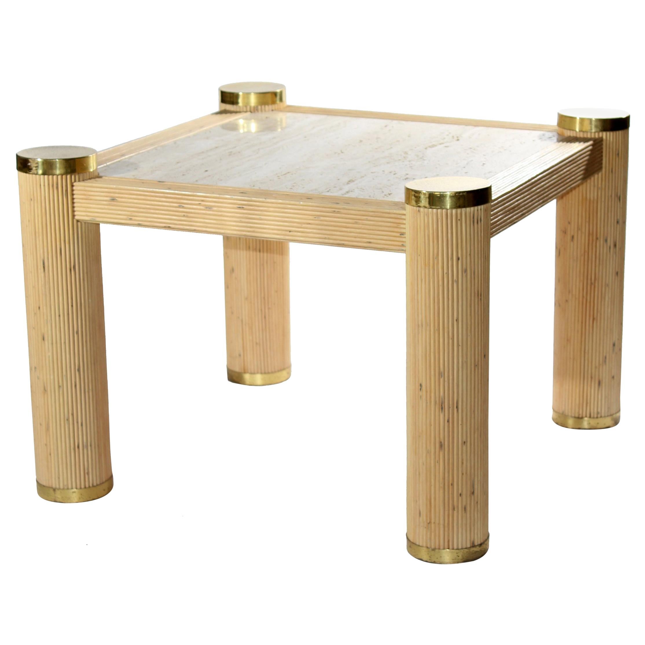 Bamboo Side Table For Sale at 1stDibs