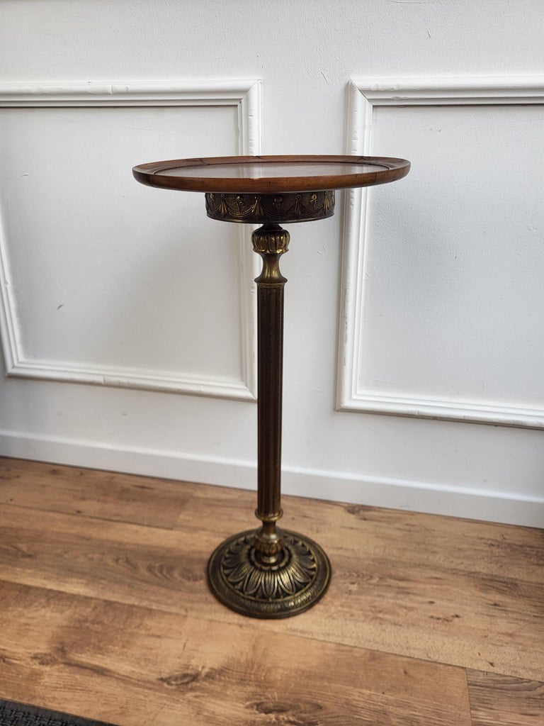 1980s Italian Modern Regency Neoclassical Brass Pedestal, Flower Pot ...