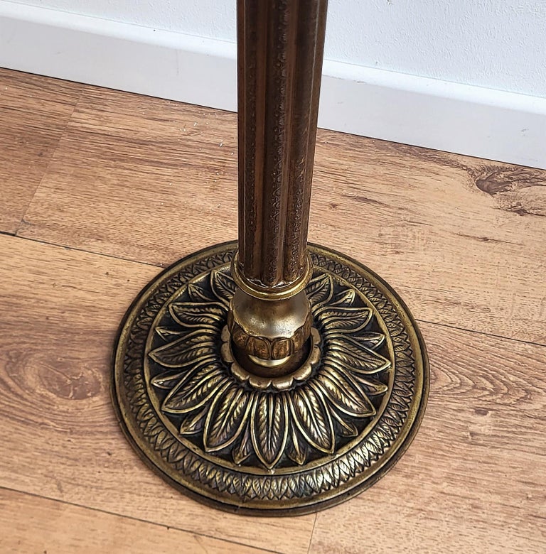 1980s Italian Modern Regency Neoclassical Brass Pedestal, Flower Pot ...
