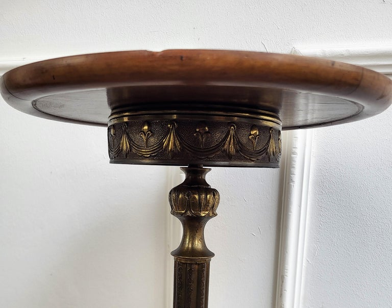 1980s Italian Modern Regency Neoclassical Brass Pedestal, Flower Pot ...