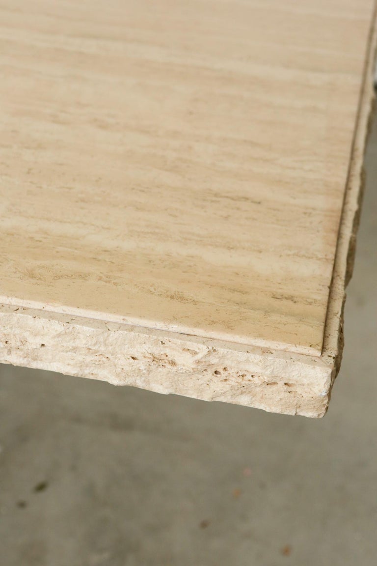 1980s Italian Travertine Live Edge Dining Table at 1stDibs