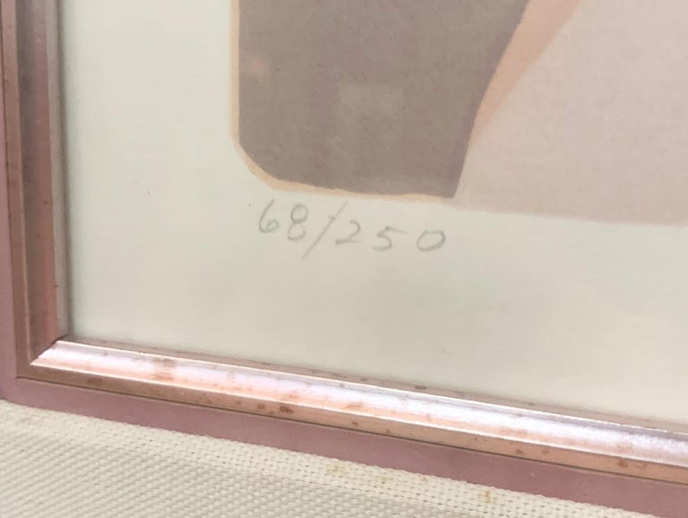 1980s, Jane Bazinet Wind Rose Serigraph 68/250, Framed For Sale at 1stDibs