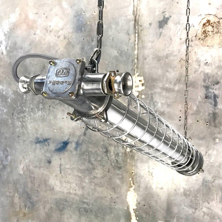 1980s Japanese Cast Aluminium and Borosilicate Glass Explosion Proof ...