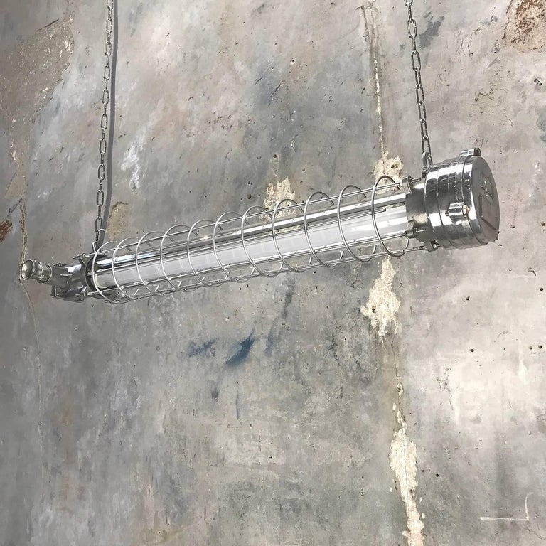 1980s Japanese Cast Aluminium and Borosilicate Glass Explosion Proof ...