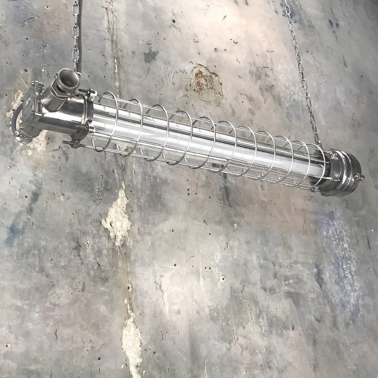 1980s Japanese Cast Aluminium and Borosilicate Glass Explosion Proof ...