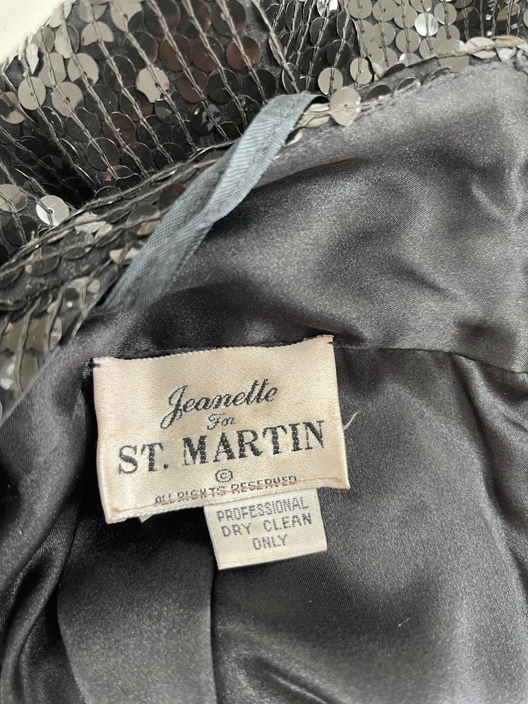 1980s Jeanette Kastenberg St. Martin Size 8 Black Silk Vintage Halter Dress 80s For Sale at 1stDibs