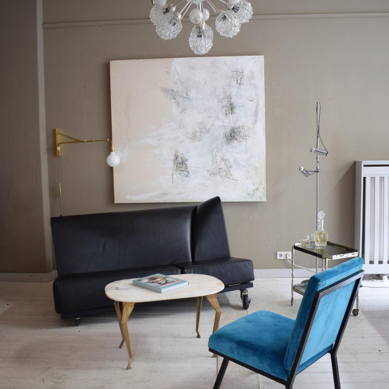 Large Mid Century Neon Sign Red / Blue "Downstairs" in a Acrylic ...