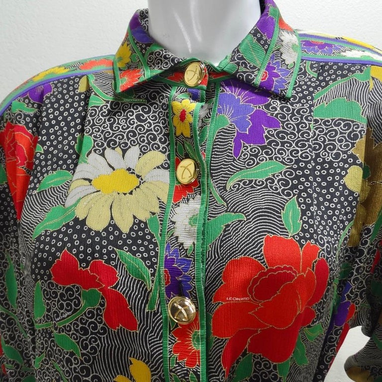 1980s Leonard Belted Tunic Dress For Sale at 1stDibs