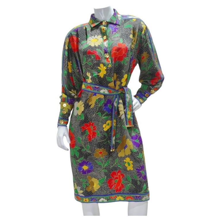 1980s Leonard Belted Tunic Dress at 1stDibs
