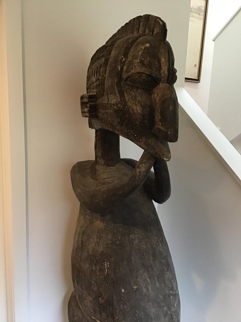 1980s Life-Size Carved Wood African Fertility Statue at 1stDibs