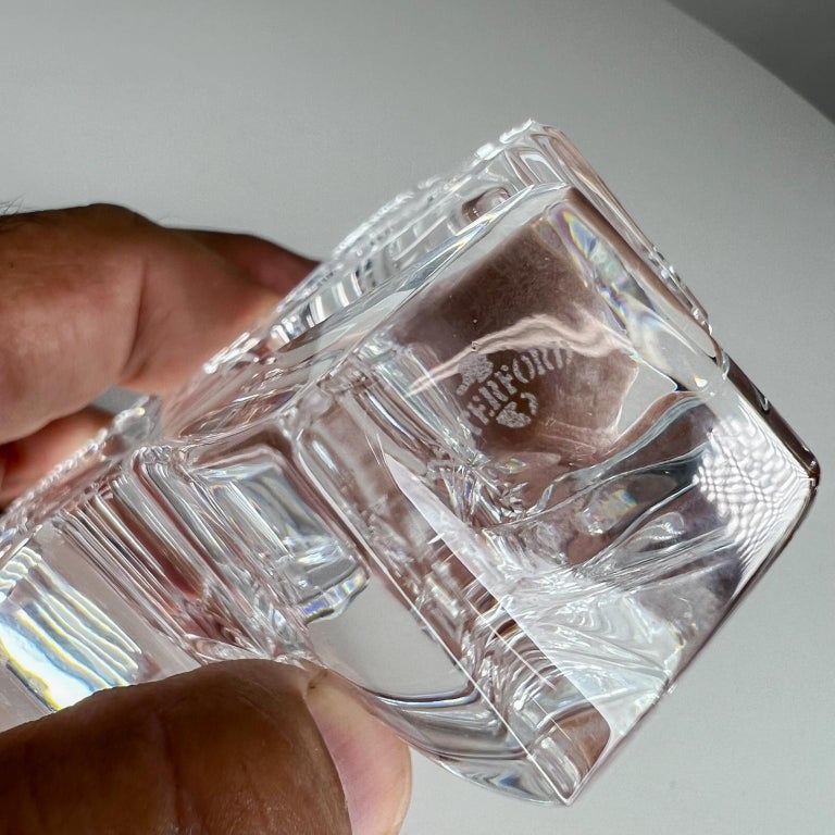 1980s Lovely Waterford Crystal Glass Lucky Irish Shamrock Paperweight ...