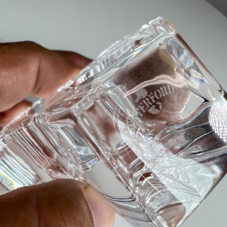 1980s Lovely Waterford Crystal Glass Lucky Irish Shamrock Paperweight ...