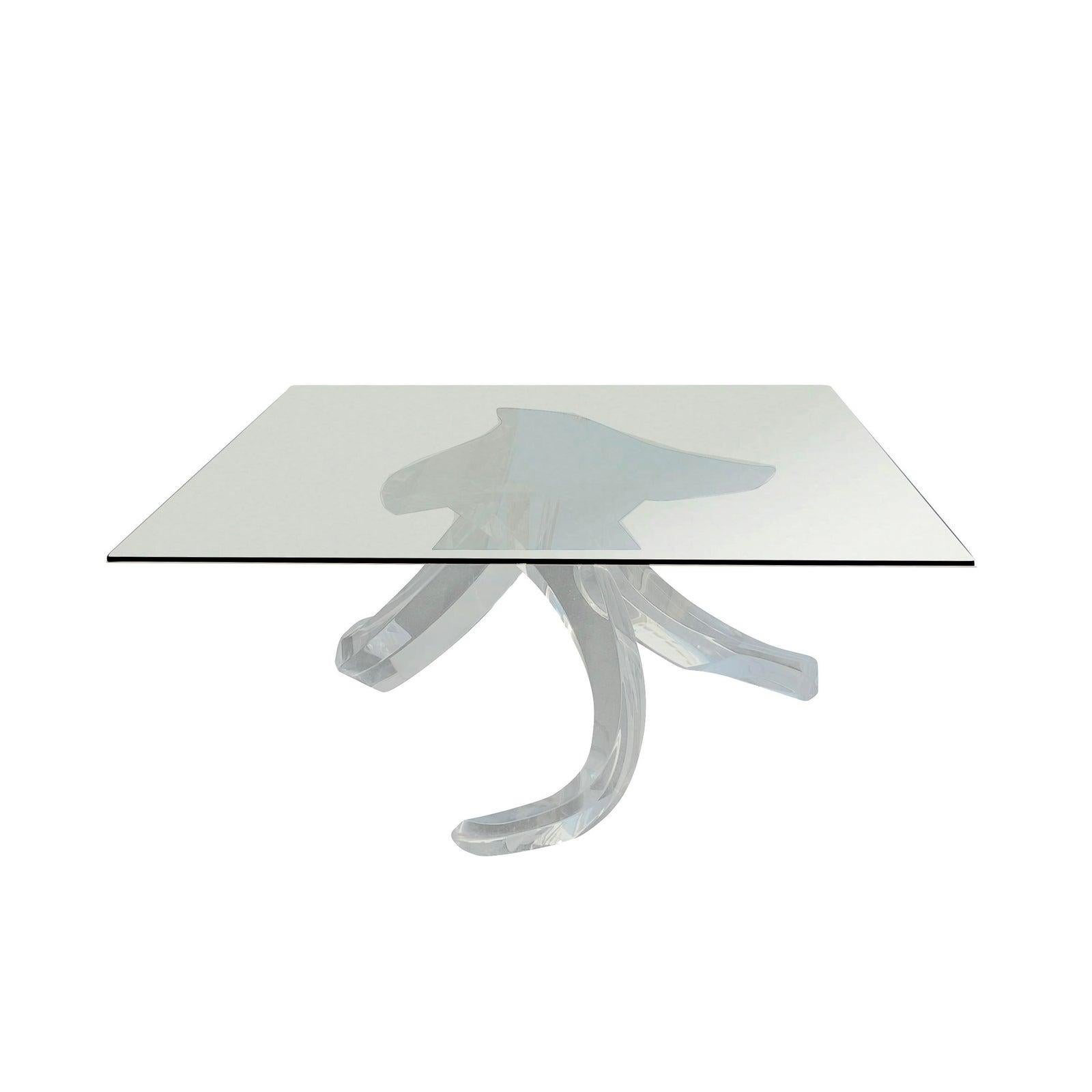 Haziza Violet, Indigo Acrylic Ribbon Coffee Table at 1stDibs