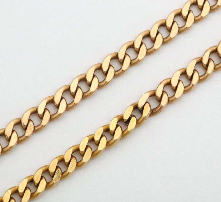 1980s Miami Cuban Design Double Strand Open Link Gold Chain Necklace at ...