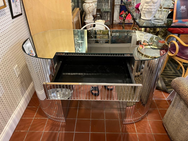 1980’s Mirrored Disco Ball Desk or Vanity For Sale at 1stDibs