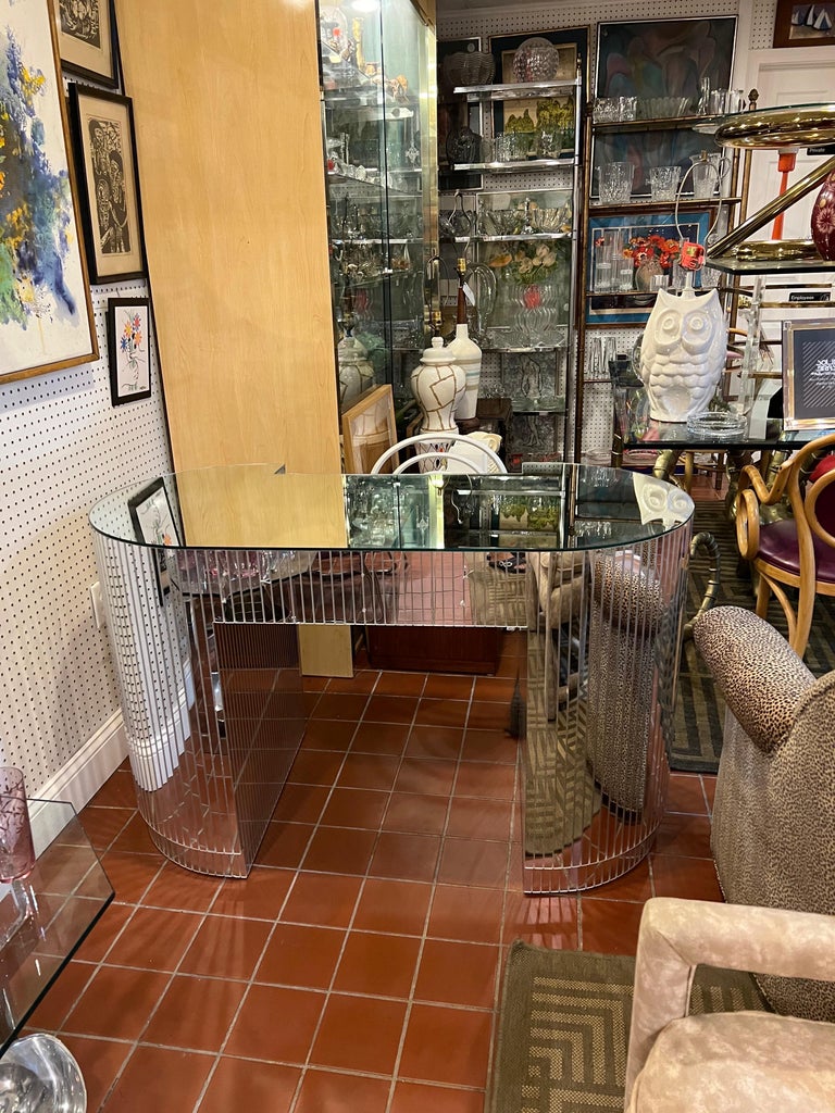 1980’s Mirrored Disco Ball Desk or Vanity For Sale at 1stDibs