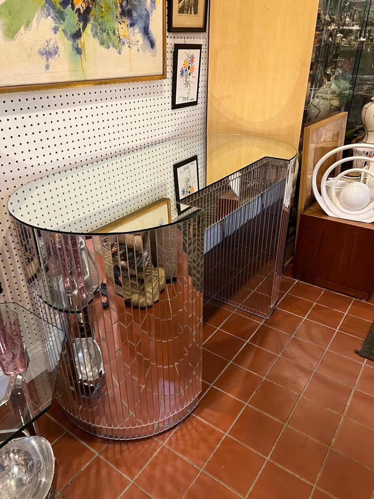 1980’s Mirrored Disco Ball Desk or Vanity For Sale at 1stDibs