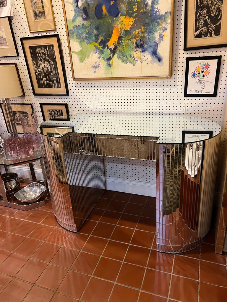 1980’s Mirrored Disco Ball Desk or Vanity For Sale at 1stDibs