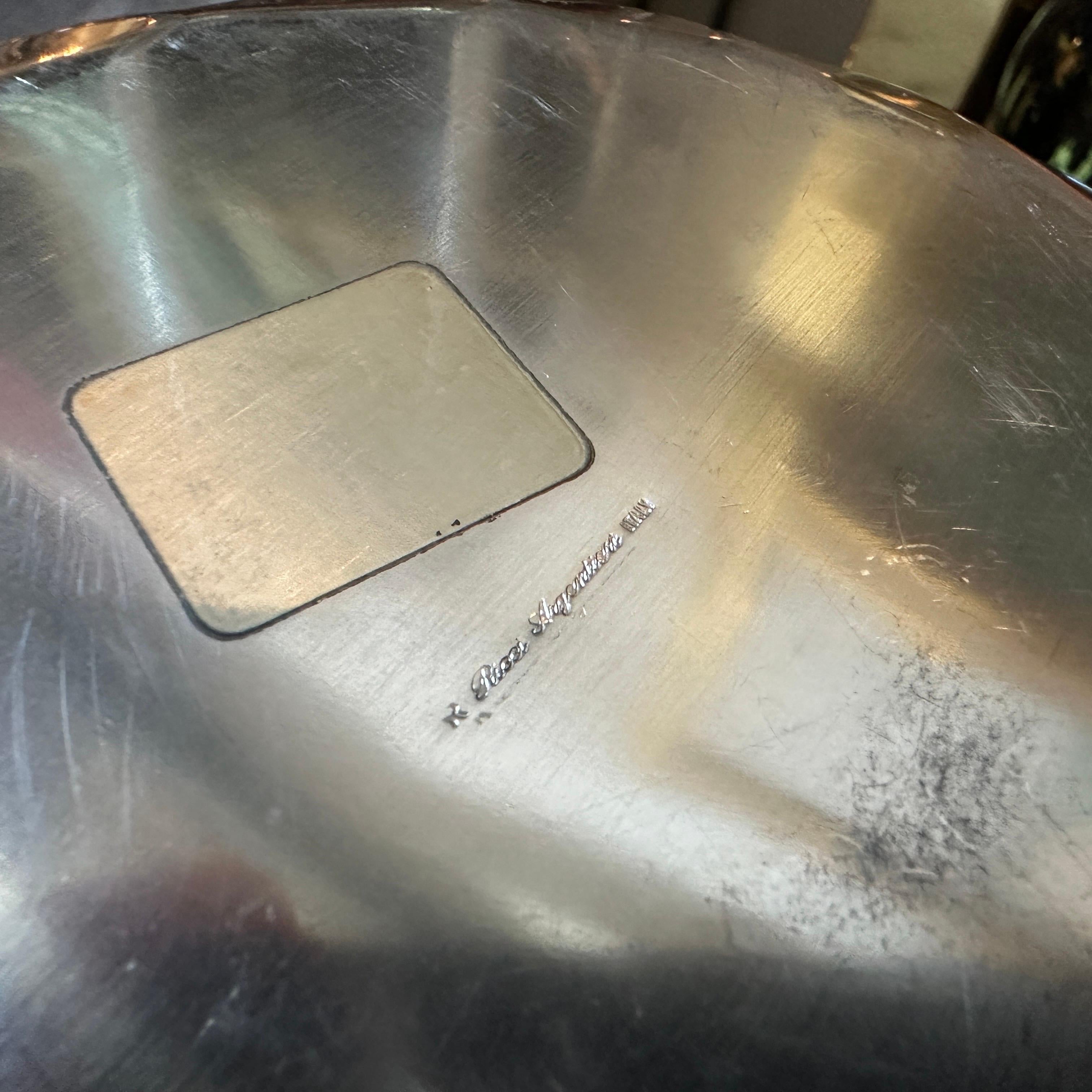 1980s Modern Silver Plated Italian Wine Cooler by Ricci Argenterie at ...