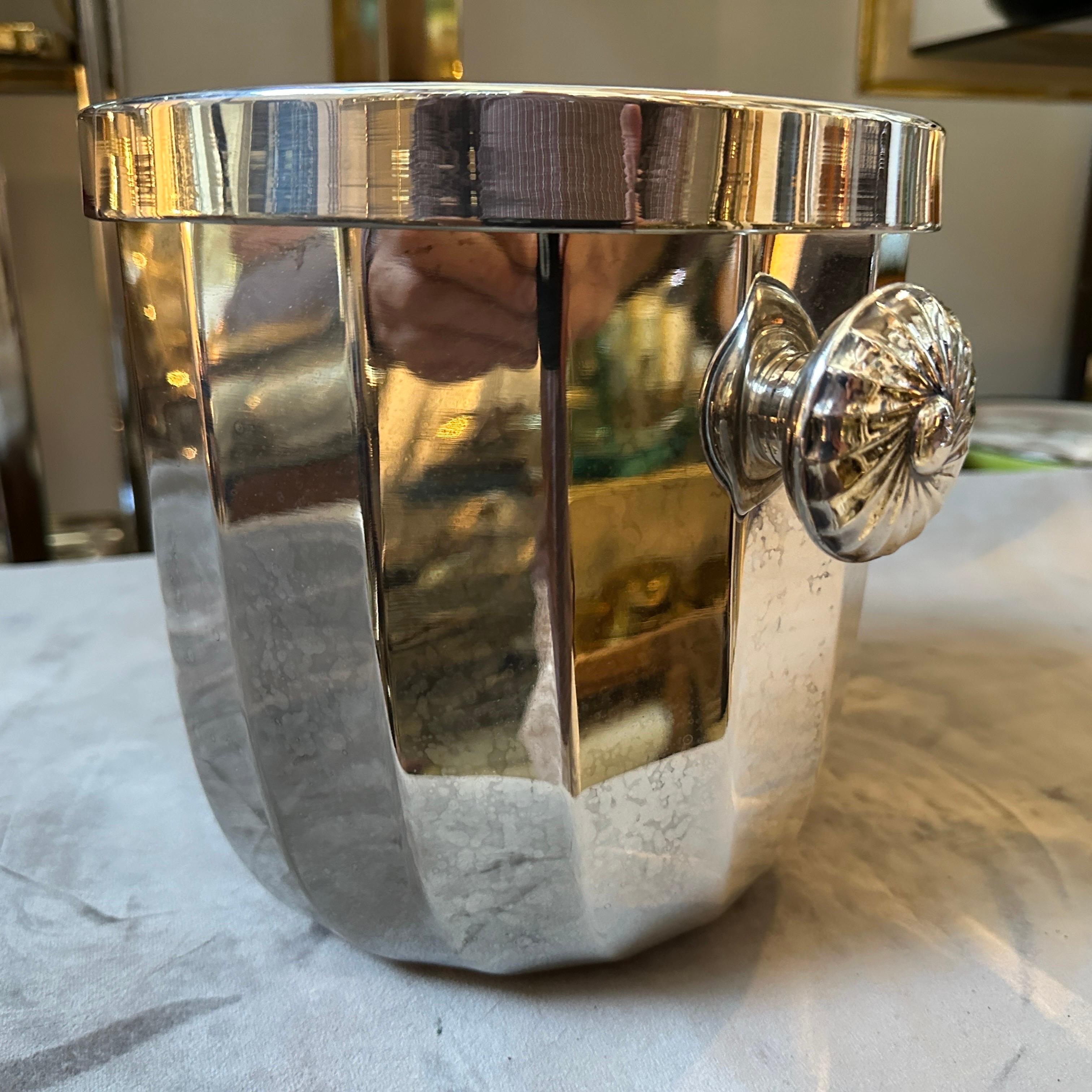 1980s Modern Silver Plated Italian Wine Cooler by Ricci Argenterie at ...