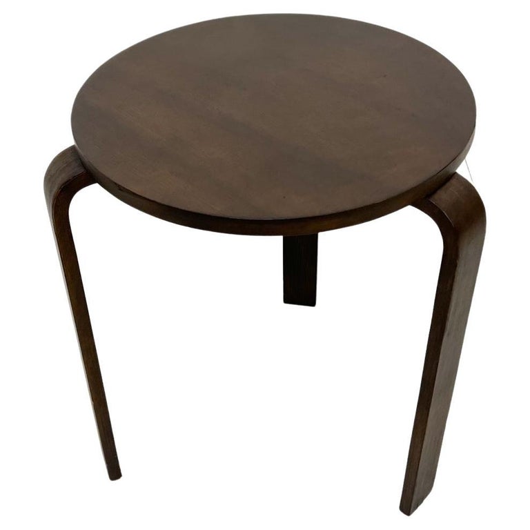 1980s Modern Three Leg Low Stool Iconic Design Style of Alvar Aalto ...