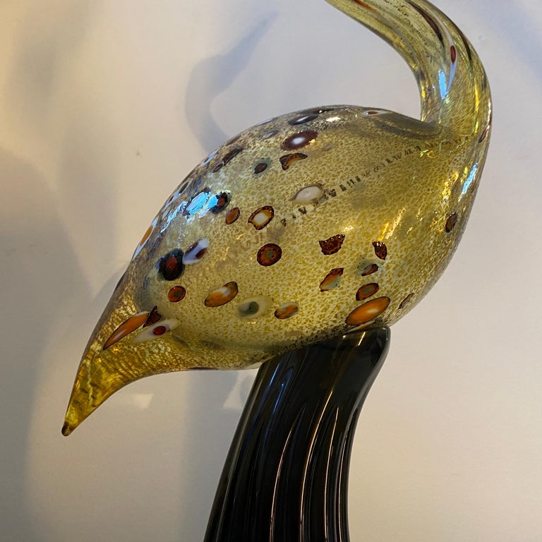 1980s Modernist Murano Glass Flamingo Sculpture by Luigi Mellara For ...