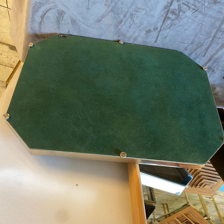 1980s Modernist Root and Silver Plated Italian Serving Tray by Jet Set ...