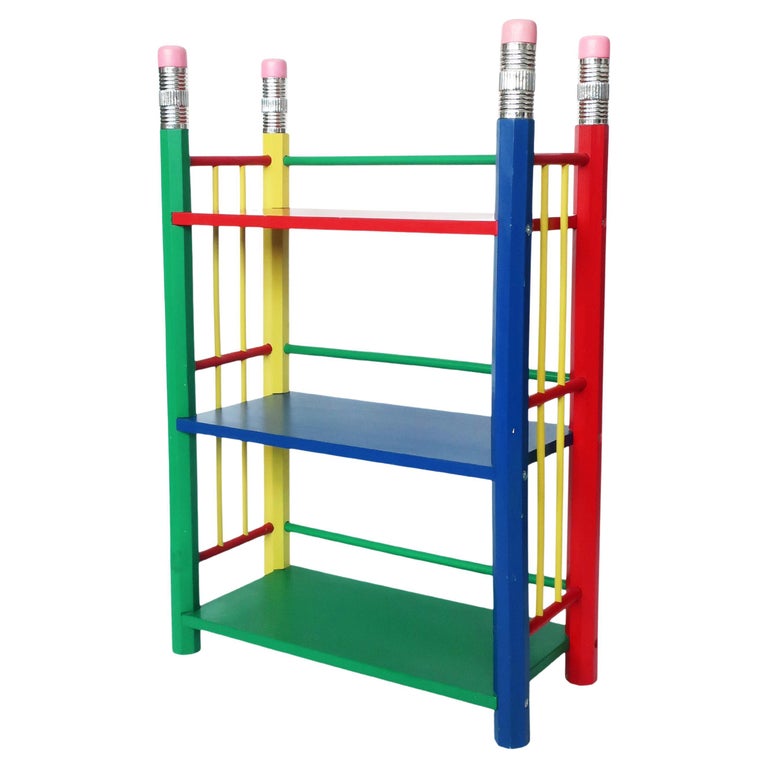 1980s Multicolor Pencil Shelf by Pierre Sala at 1stDibs
