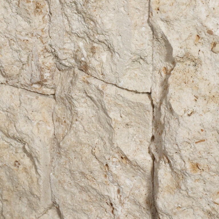 1980s Natural Mactan Stone Square End/Side Tables For Sale at 1stDibs