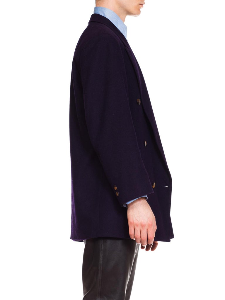 1980S ALESSANDRO Navy Blue Wool Men's New Wave Double Breasted Blazer ...