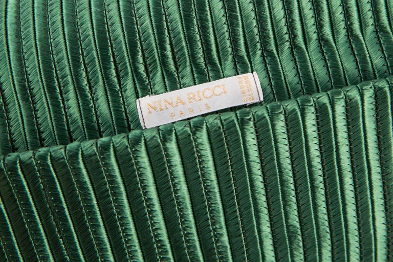1980s Nina Ricci Green Silk Braided Bag For Sale at 1stDibs