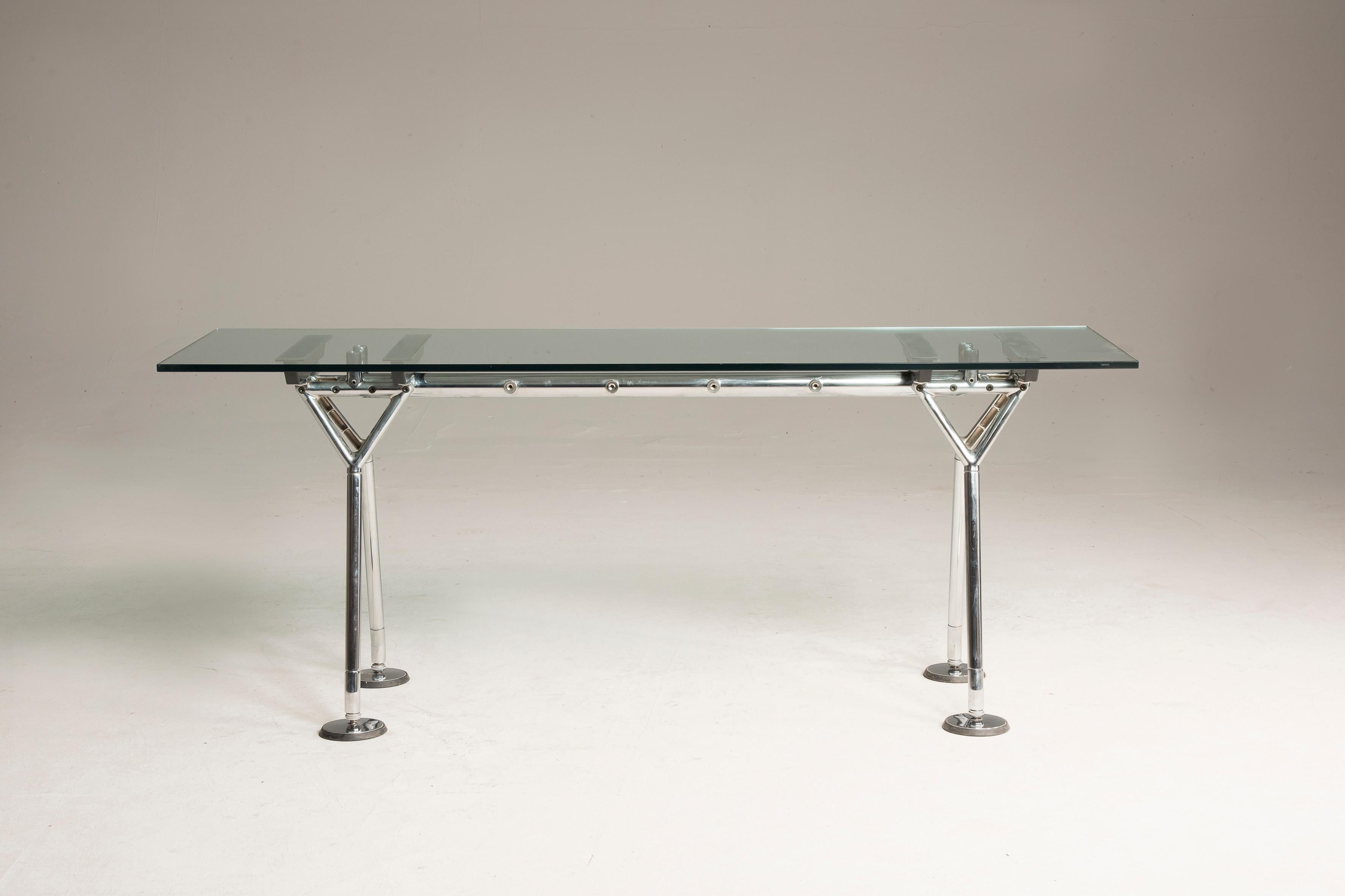 1980s Nomos Model by Norman Foster for Tecno Chromed Steel Structure ...