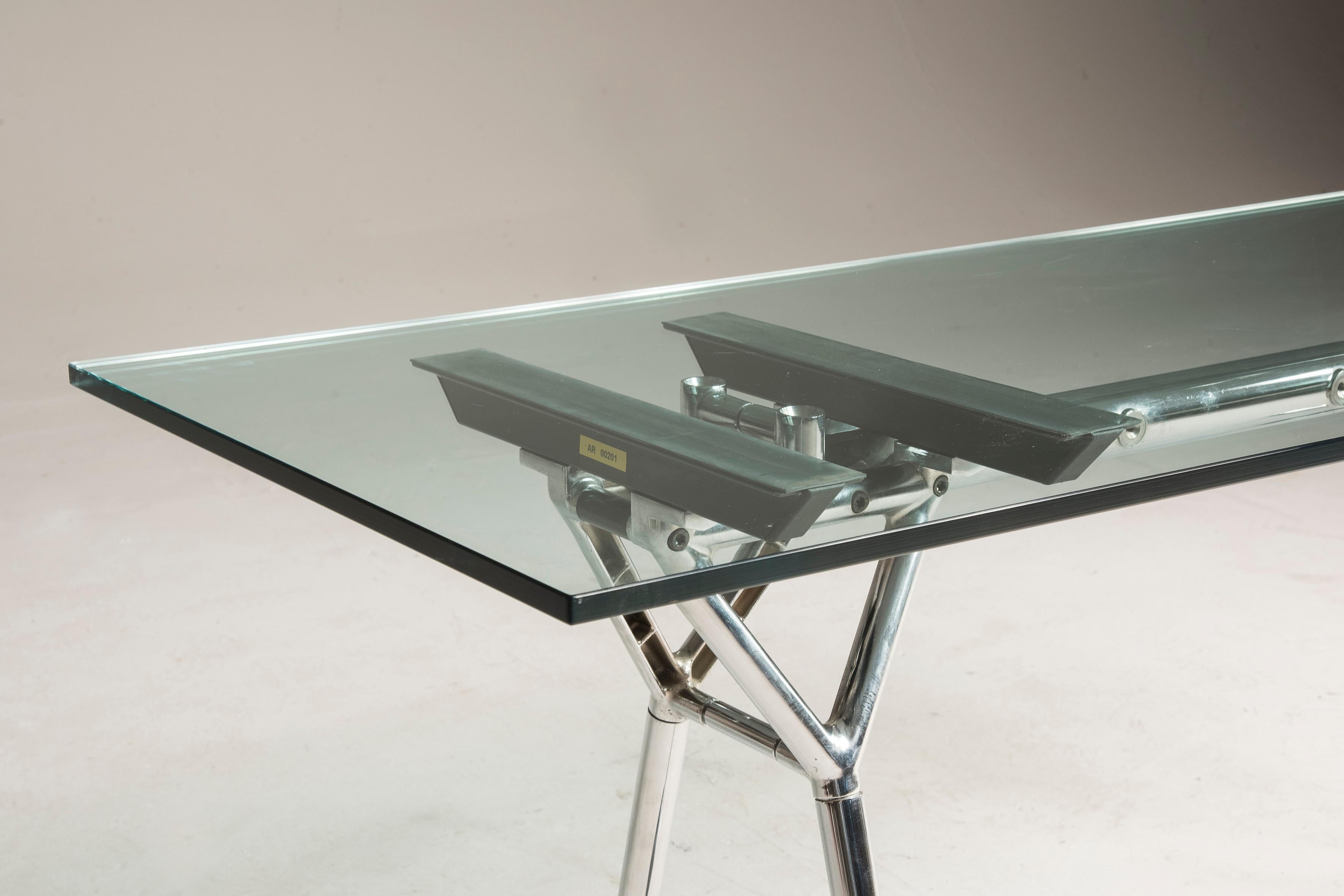 1980s Nomos Model by Norman Foster for Tecno Chromed Steel Structure ...