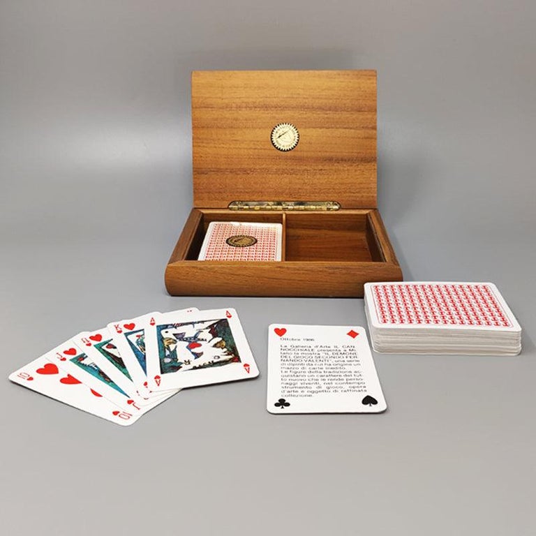 1980s Original Gorgeous Playing Cards Box by Piero Fornasetti For Sale ...