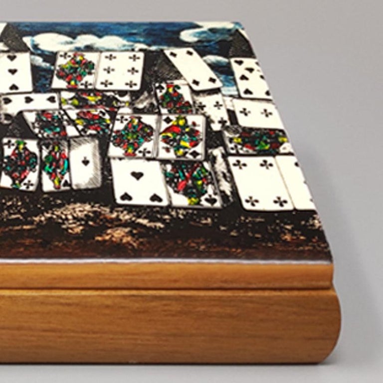 1980s Original Gorgeous Playing Cards Box by Piero Fornasetti For Sale ...