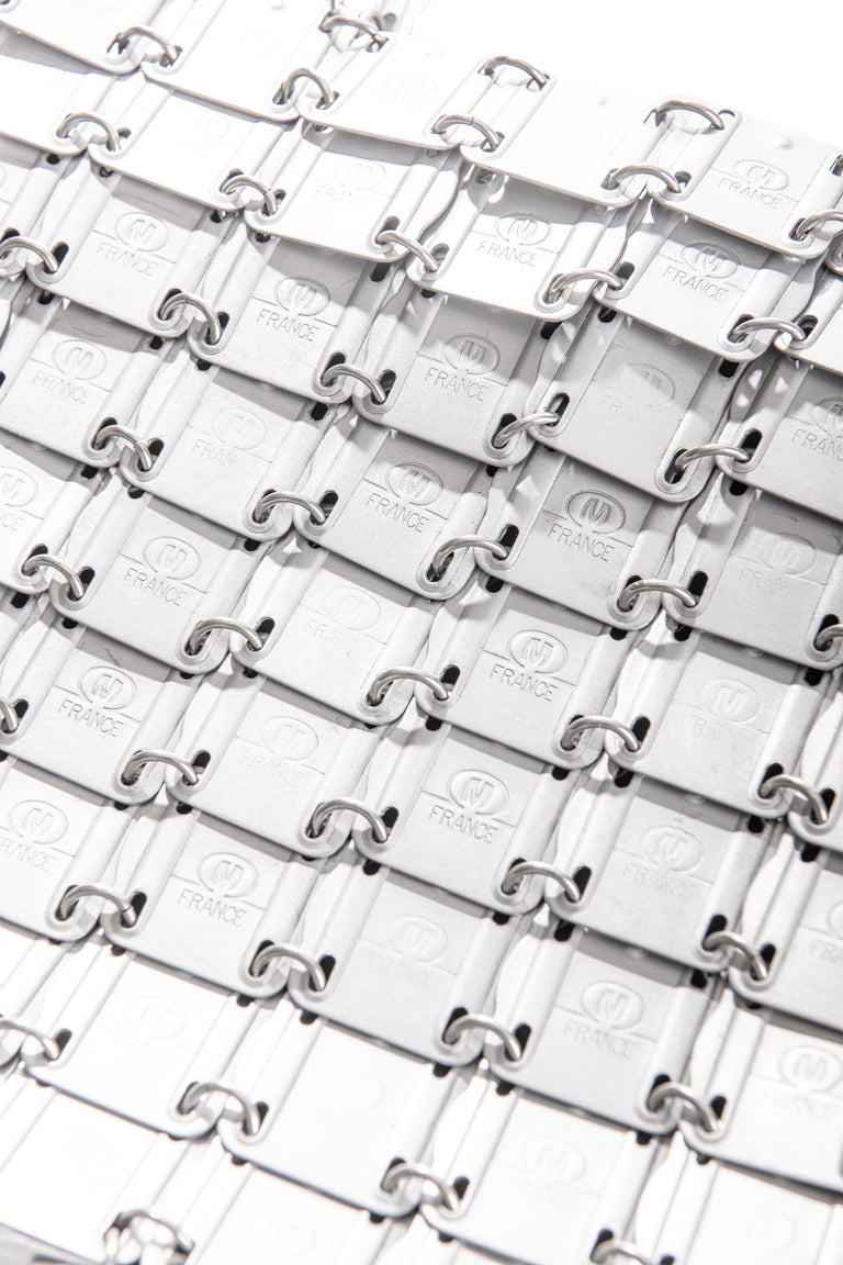 1980's Paco Rabanne Silver Chainmail Bag For Sale at 1stDibs