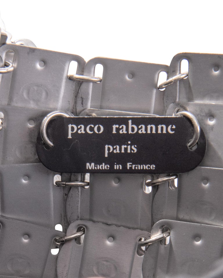 1980's Paco Rabanne Silver Chainmail Bag For Sale at 1stDibs