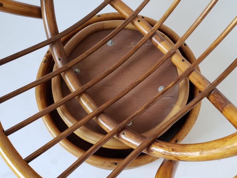 1980s Pair of Rattan Rocking and Swivel Lounge Chair , USA at 1stDibs ...