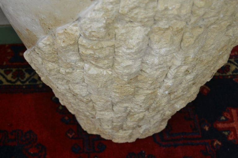 1980s Pair of XL Mactan Stone Vases For Sale at 1stDibs