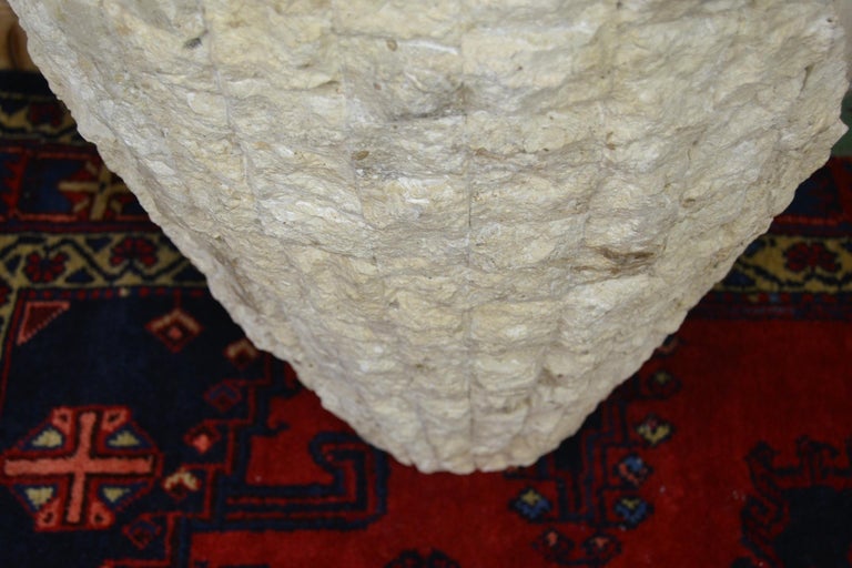 1980s Pair of XL Mactan Stone Vases For Sale at 1stDibs