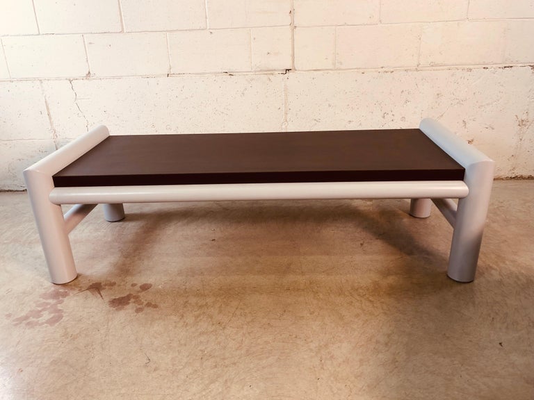 1980s Plastic Indoor/Outdoor Table Set, 3 Pcs For Sale at 1stDibs