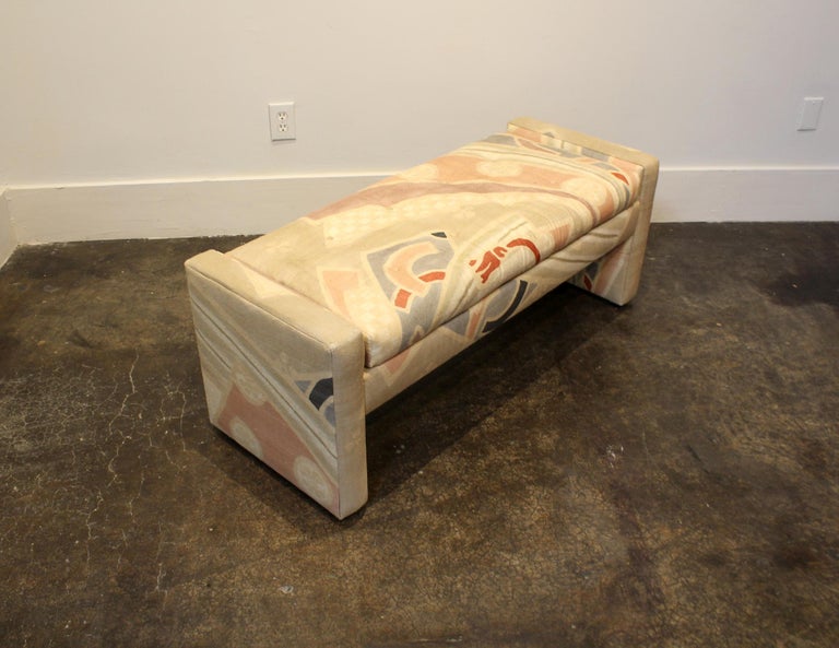 1980s Pop Art Memphis Style Upholstered Bench at 1stDibs