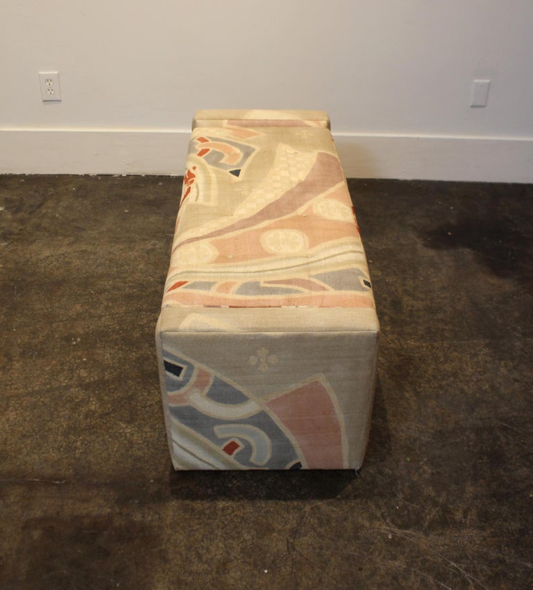 1980s Pop Art Memphis Style Upholstered Bench at 1stDibs