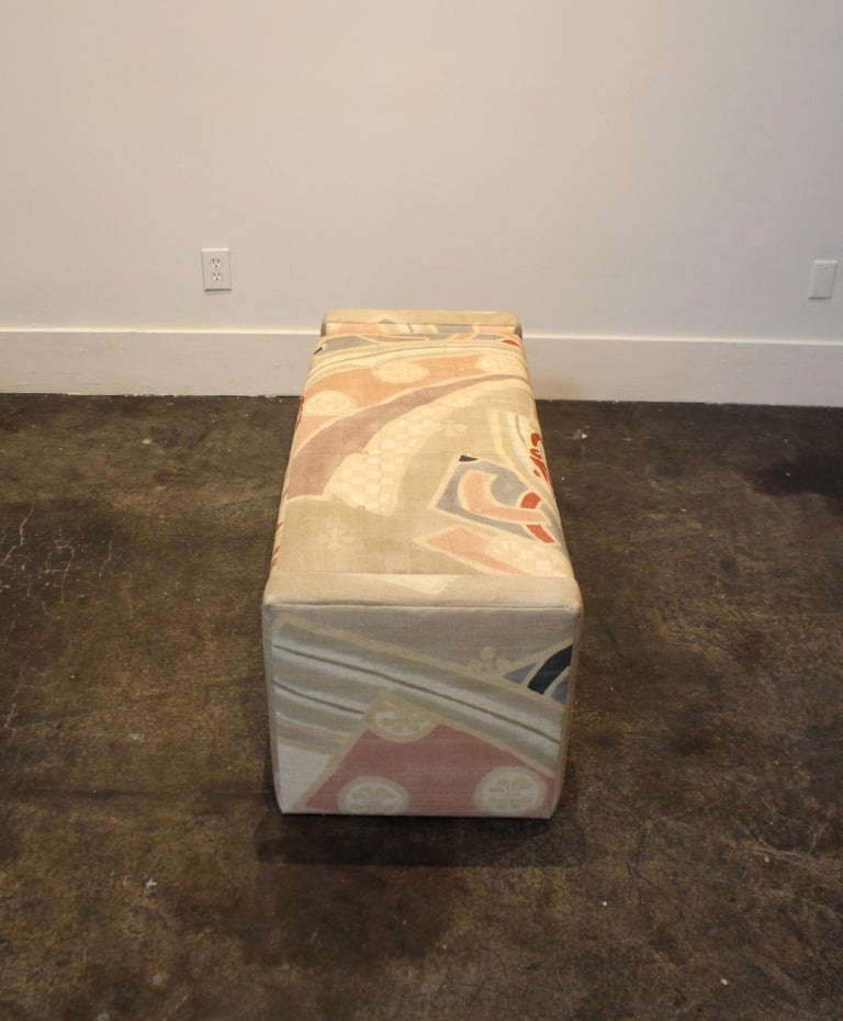 1980s Pop Art Memphis Style Upholstered Bench at 1stDibs