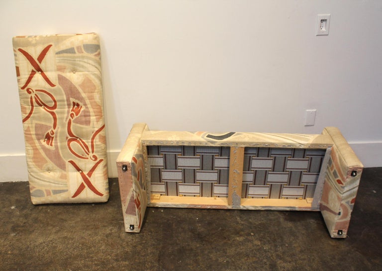1980s Pop Art Memphis Style Upholstered Bench at 1stDibs