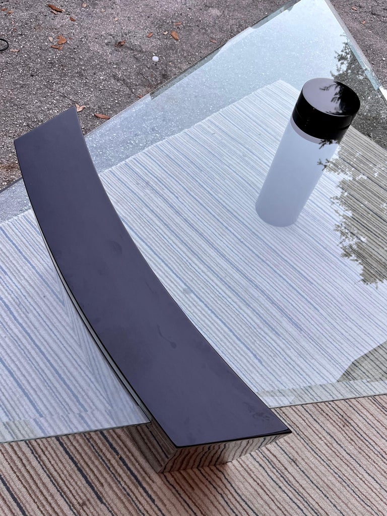 1980s, Post Modern Black Lacquer Coffee Table in the Roger Rougier ...